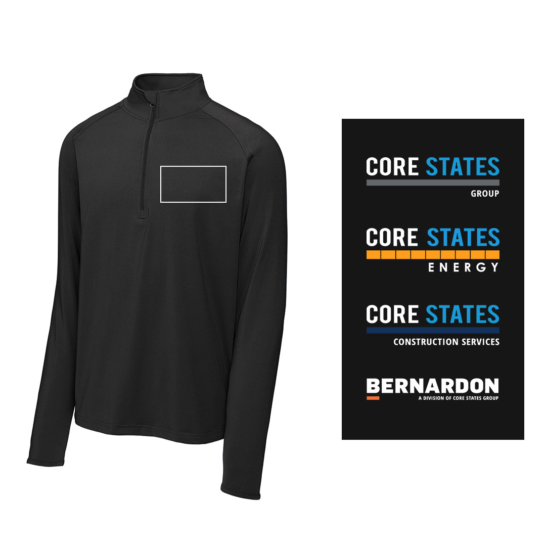 Men's Sport-Tek® Sport-Wick® Stretch 1/4-Zip Pullover - Black – Core ...